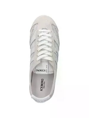 Iceberg Mesh-panelled Suede Sneakers