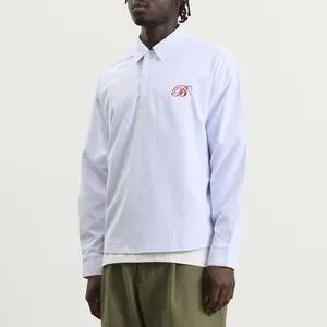 BOUND Half Button Script Oxford Shirt
