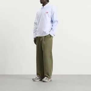 BOUND Half Button Script Oxford Shirt