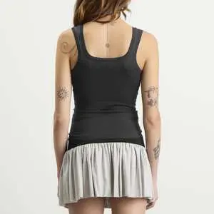 Gimaguas Oscar Button-front Ribbed Knit Tank - Black