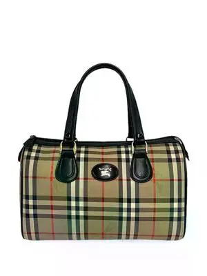 Burberry 20th Century Haymarket Check Boston Bag - Neutrals
