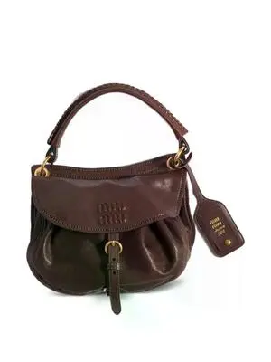 Miu Miu Rendez-vous Nappa Leather Bag - Brown