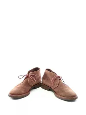 Brunello Cucinelli Suede Lace-up Ankle Boots