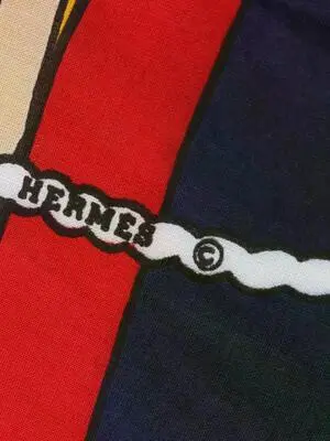 Hermès 2010s Thalassa Print Scarf