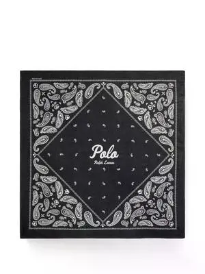 Polo Ralph Lauren Paisley-print Cotton Bandana - Black