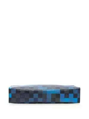 LOUIS VUITTON Damier Graphite Pixel Pochette Voyage Mm Clutch Bag