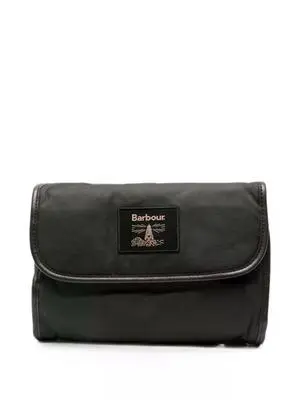 Barbour Beacon Logo-patch Wash Bag - Green