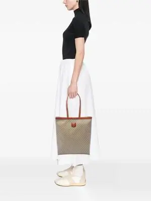 Celine 20th Century Macadam Coated Canvas Tote Bag