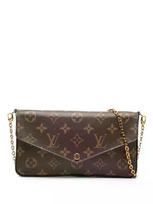LOUIS VUITTON 2020 Monogram Pochette Felicie Crossbody Bag - Brown