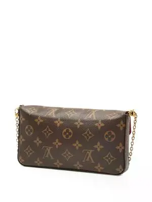 LOUIS VUITTON 2020 Monogram Pochette Felicie Crossbody Bag - Brown