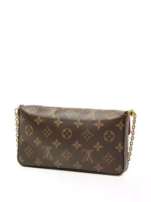 LOUIS VUITTON Monogram Pochette Felicie Crossbody Bag - Brown