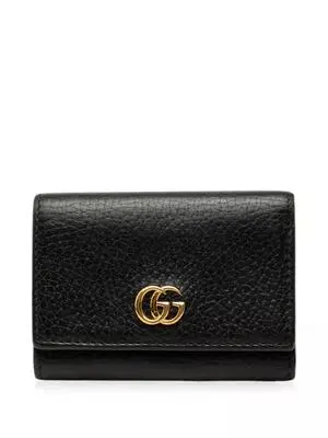 Gucci 2016-2026 Gg Marmont Trifold Compact Wallet Small Wallets - Black