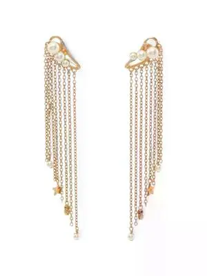 Dior 2010s Faux-pearl Chain Earrings