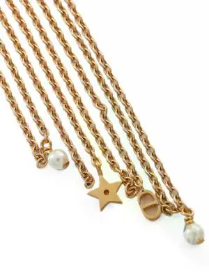 Dior 2010s Faux-pearl Chain Earrings
