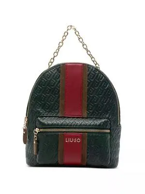 Liu Jo Monogram Embossed Stripe Detail Backpack