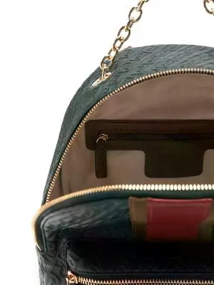Liu Jo Monogram Embossed Stripe Detail Backpack