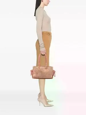 Loewe Suede Crown Logo Shopper Tote Bag