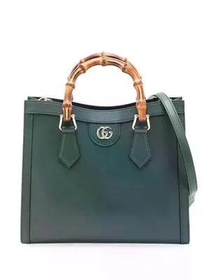 Gucci 2016-2026 Medium Calfskin Bamboo Diana Satchel - Green
