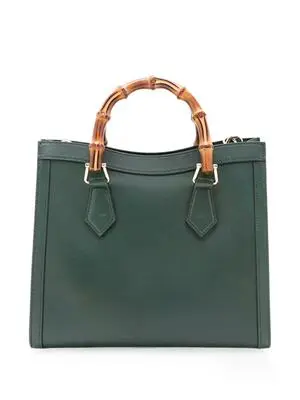 Gucci 2016-2026 Medium Calfskin Bamboo Diana Satchel - Green