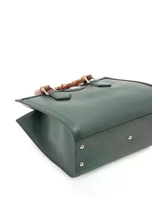 Gucci 2016-2026 Medium Calfskin Bamboo Diana Satchel - Green