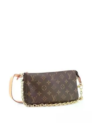 LOUIS VUITTON Monogram Canvas Chain Pochette Accessories Nm
