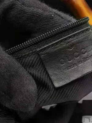 Gucci 2000s Bamboo Gg Canvas Shoulder Bag