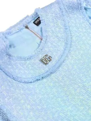 Dolce & Gabbana 2020s Dg-logo Tweed Mini Dress