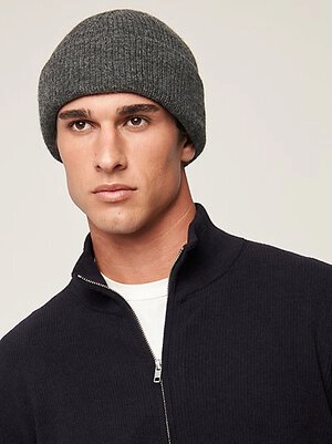 Overland Overland Double Knit Baby Alpaca Wool Beanie Charcoal