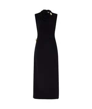 Altuzarra Betsy Embellished Stretch-jersey Midi Dress - Black