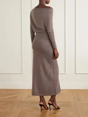 Altuzarra Kasos Asymmetric Cashmere Maxi Dress