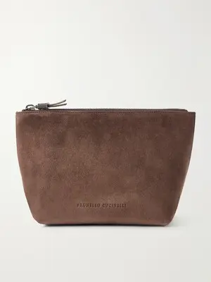 Brunello Cucinelli Suede Cosmetic Case
