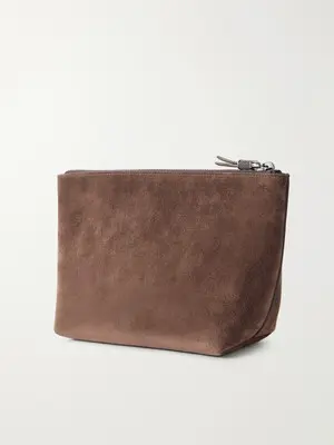 Brunello Cucinelli Suede Cosmetic Case