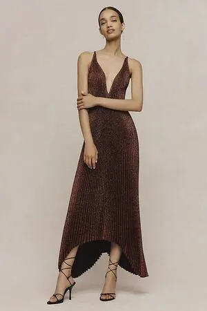 L'IDEE The Muse Plunge Gown - Chocolate