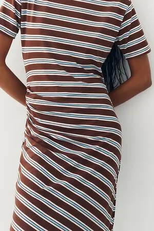 Daily Practice Striped T-shirt Midi Dress