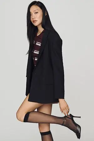 STEMS Sheer Knee-high Socks, Set Of 3 Black