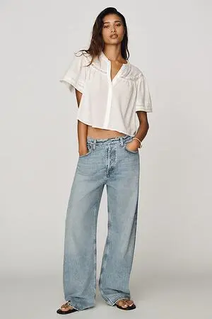 Paige Pasadena Blouse With Lace Inserts