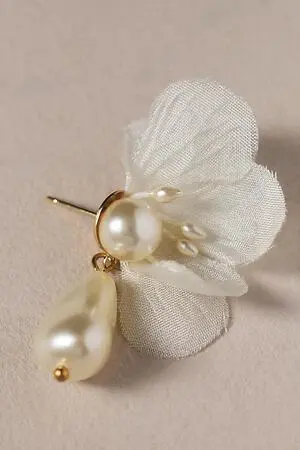 TWIGS & HONEY Silk Petal Baroque Earrgs