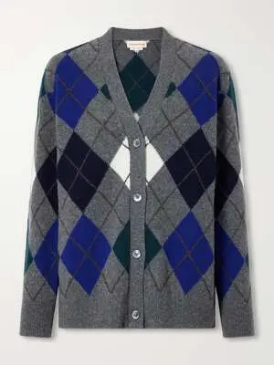 &daughter Ava Argyle Checked Wool-knitted Cardigan - Multi