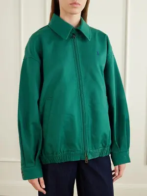Polo Ralph Lauren Embroidered Cotton Twill Jacket - Green