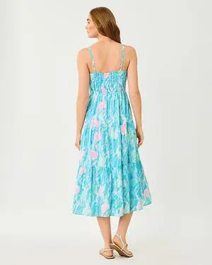 Lilly Pulitzer® Zanna Cotton Midi Dress - Blue