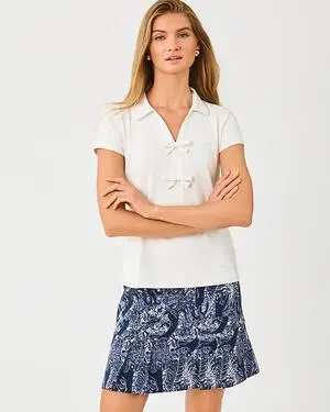 Lilly Pulitzer® Upf 50+ Luxletic Frida Bow Polo - Coconut