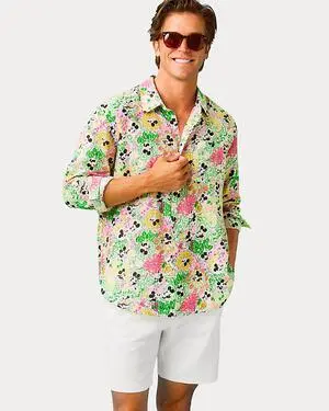 Lilly Pulitzer® Stuff Addison Linen Button Down Shirt - Multi Throwback Disney