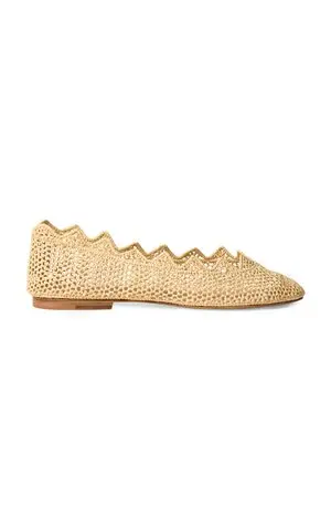 ODISSI Harper Rafia Ballet Flats - Raffia