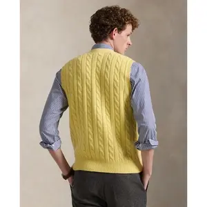 Ralph Lauren Cable-knit Wool-cashmere Sweater Vest