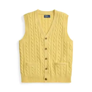 Ralph Lauren Cable-knit Wool-cashmere Sweater Vest