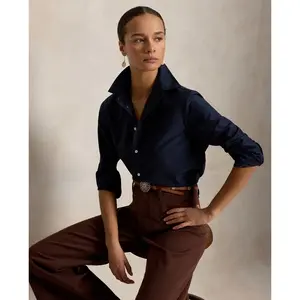Ralph Lauren Relaxed Fit Cotton-silk Shirt - Hunter Navy