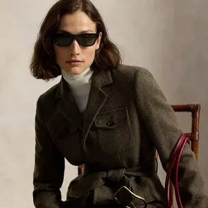 Ralph Lauren Ralph Lauren Belted Herringbone Utility Jacket Loden Herringbone