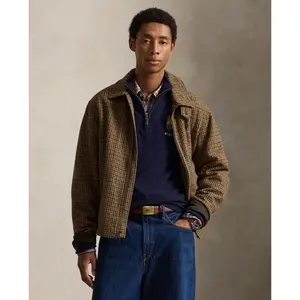 Ralph Lauren Polo Bear Embroidered Wool Quarter-zip Sweater