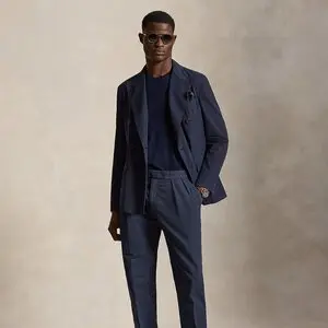 Ralph Lauren Pleated Cotton Poplin Suit Trousers