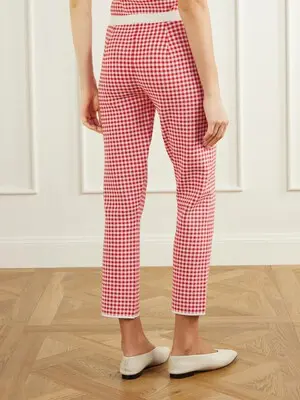 Posse Micah Checked Jersey Capri Pants - Red